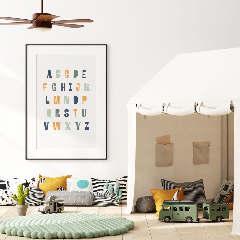 DIGITAL FILE Alphabet Poster for Kids Alphabet Printable - Etsy