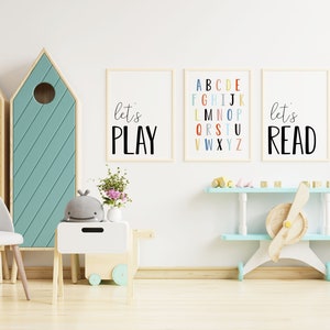 DIGITAL FILE, Alphabet Poster for Kids, Alphabet Printable Art ...