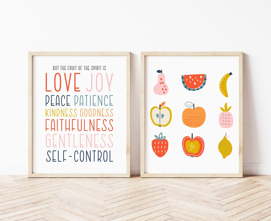 DIGITAL FILES, Fruit of the Spirit Wall Art, Bible Verse Wall Art ...