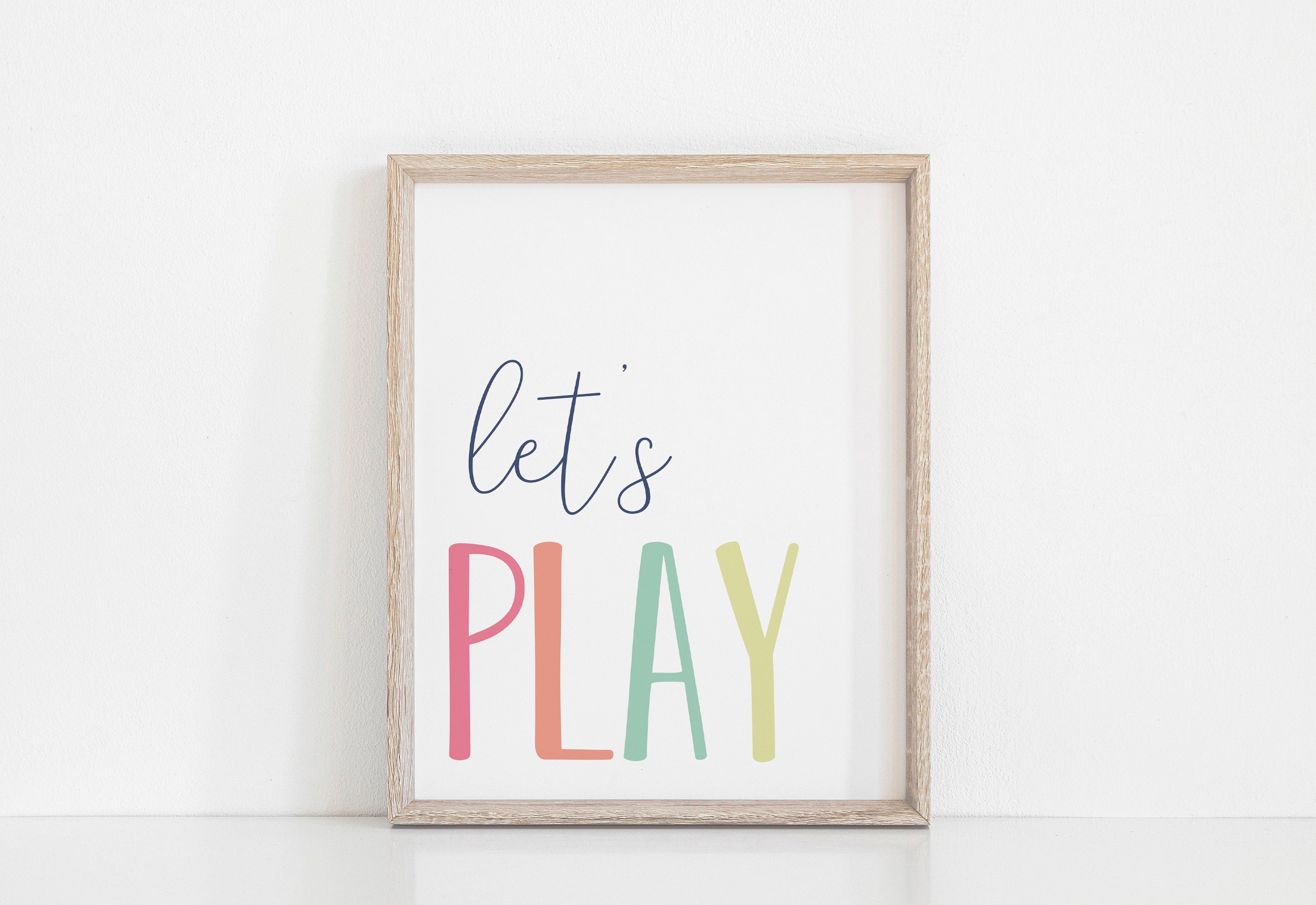 Let's Play Printable Let's Play Sign Kids Wall Art | Etsy
