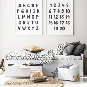 Alphabet Poster, ABC Wall Art, Alphabet Print, Nursery Decor, Nursery ...