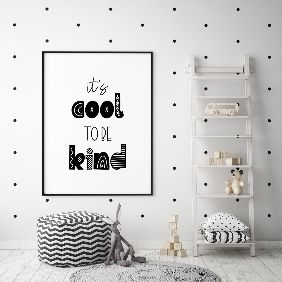 It's Cool to Be Kind Printable, Playroom Printable, Toddler Wall Art ...