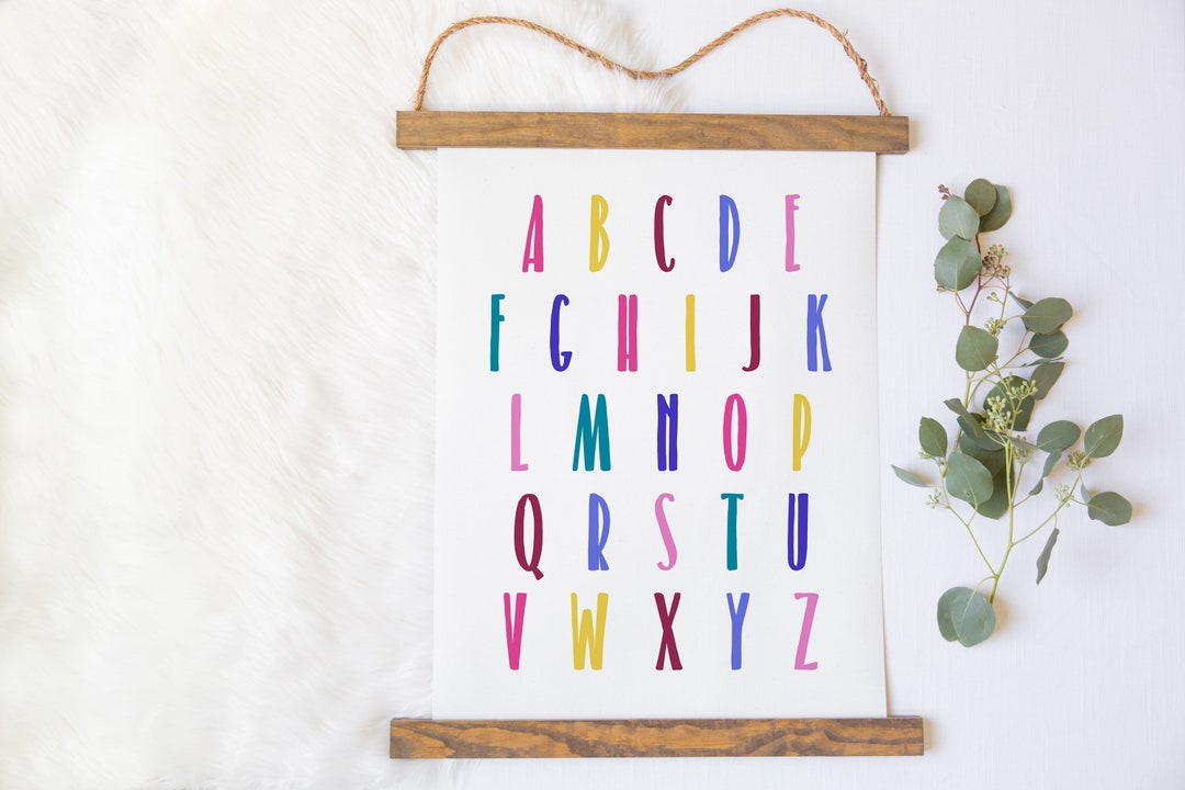 Alphabet Printable, Alphabet Poster, ABC Wall Art, Nursery Decor ...