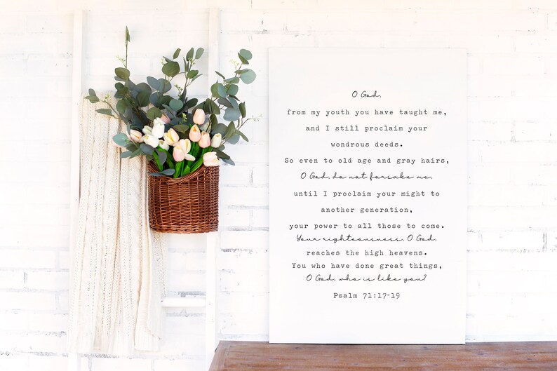 Psalm 71 17 19 Bible Verse Printable Scripture Printable Etsy