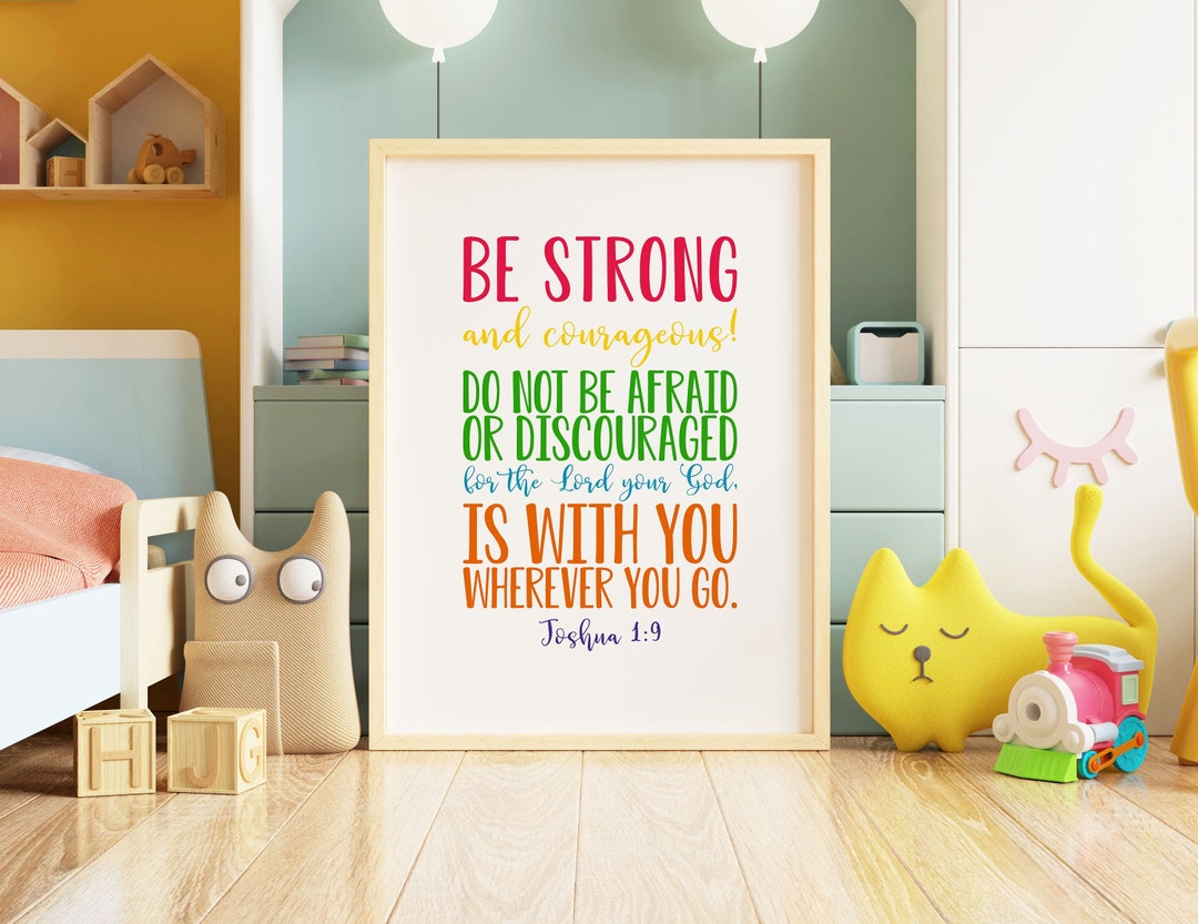 Joshua 1:9 Wall Art, Joshua 1 9 Bible Verse, Joshua 1 9 Printable ...