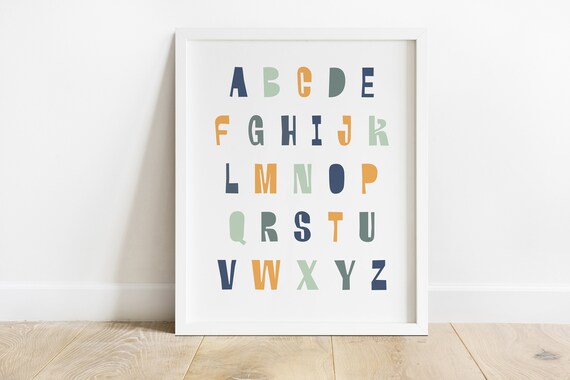 DIGITAL FILE Alphabet Poster for Kids Alphabet Printable - Etsy