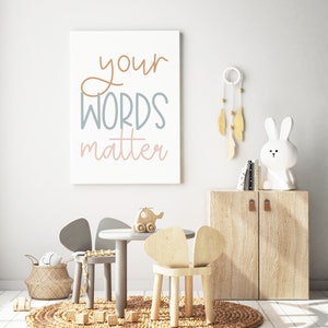 DIGITAL FILE, Your Words Matter, Speech Therapy Print, Speech Theraphy ...