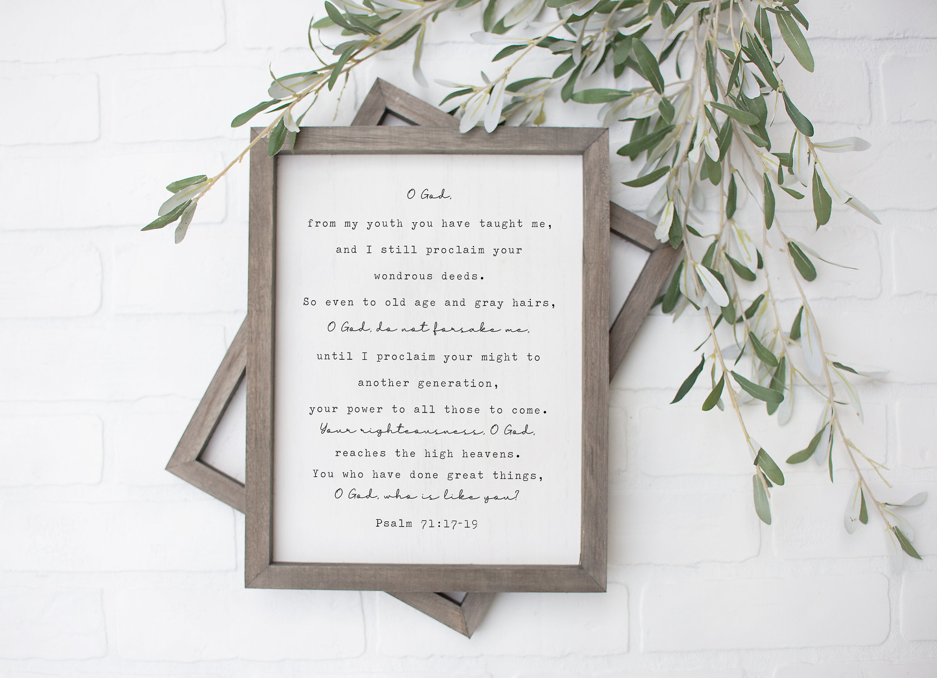 Psalm 71: 17-19 Bible Verse Printable Scripture Printable | Etsy