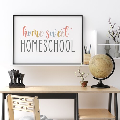 Home School Printable Home Sweet Homeschool Print Kids Room - Etsy