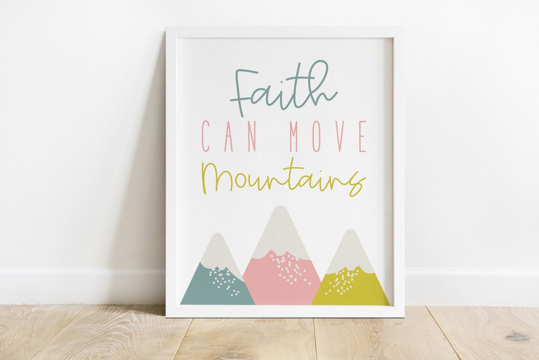 Faith Can Move Mountains Printable, Christian Printable, Christian ...