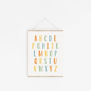 DIGITAL FILE, Alphabet Poster, Alphabet Print, Nursery Decor, Kids Room ...