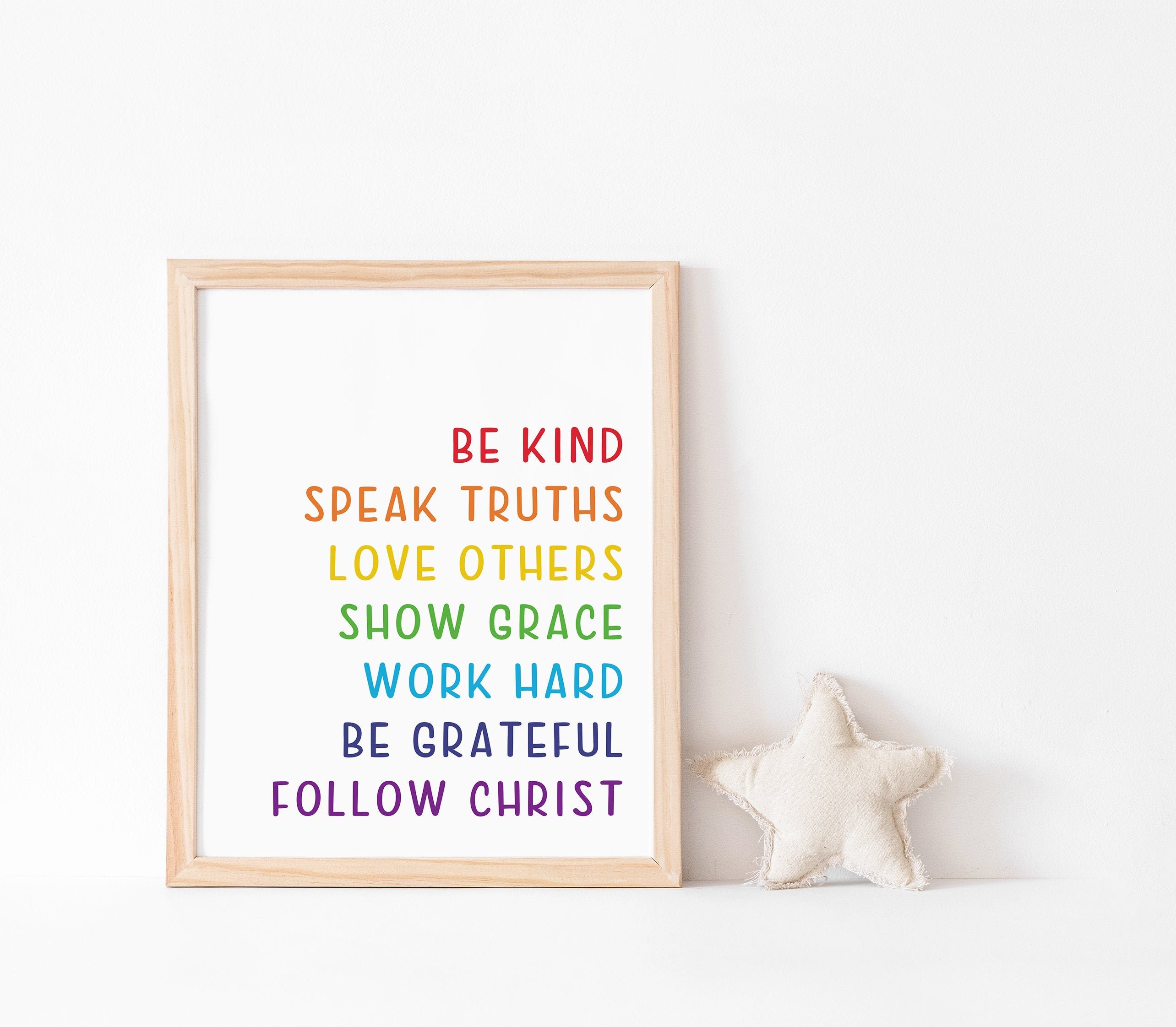 Be Kind Speak Truths Love Others Family Rules Printable | Etsy