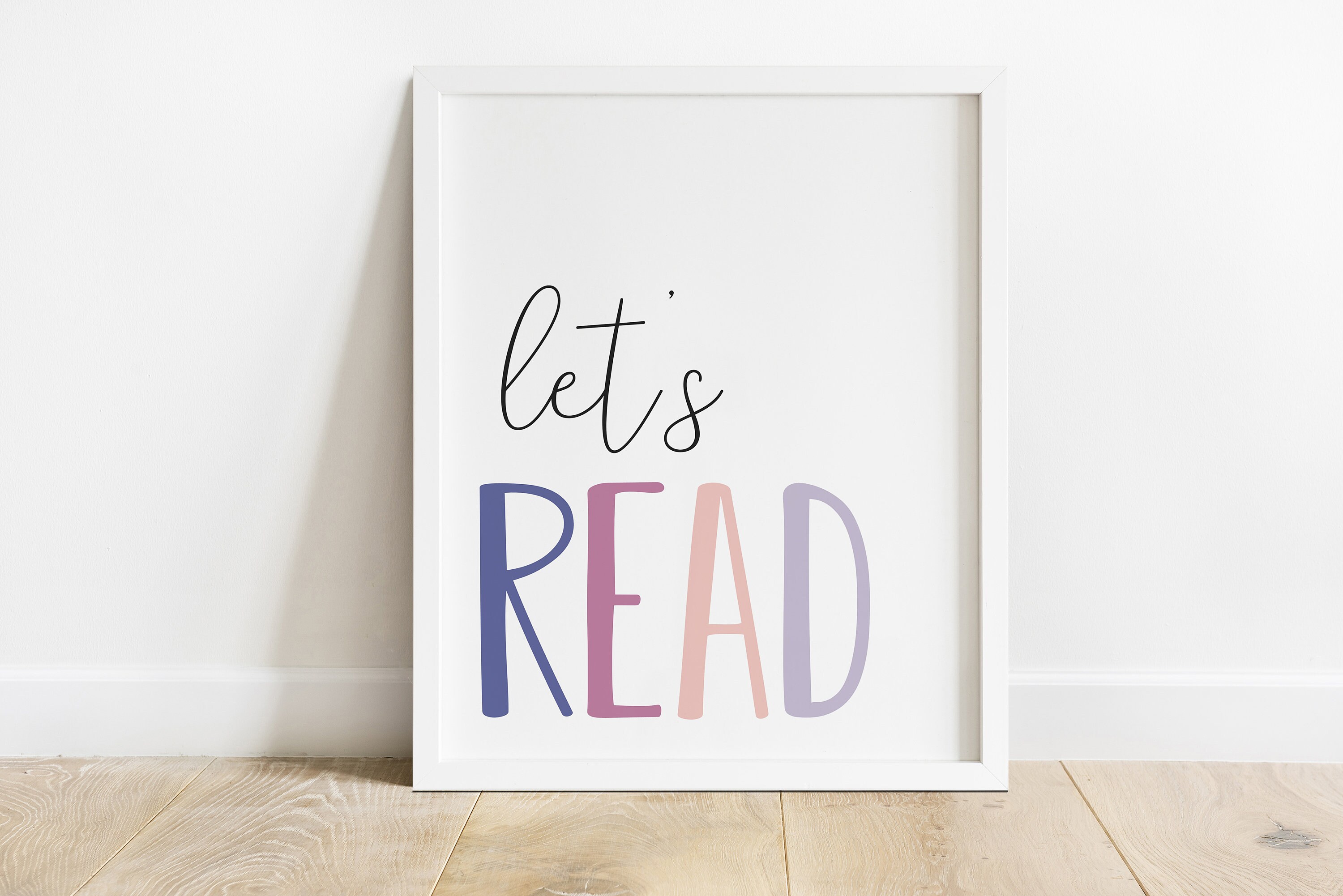 DIGITAL FILE Let's Read Print Reading Print for | Etsy