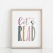 Let's Read Print Reading Print for Children Playroom - Etsy