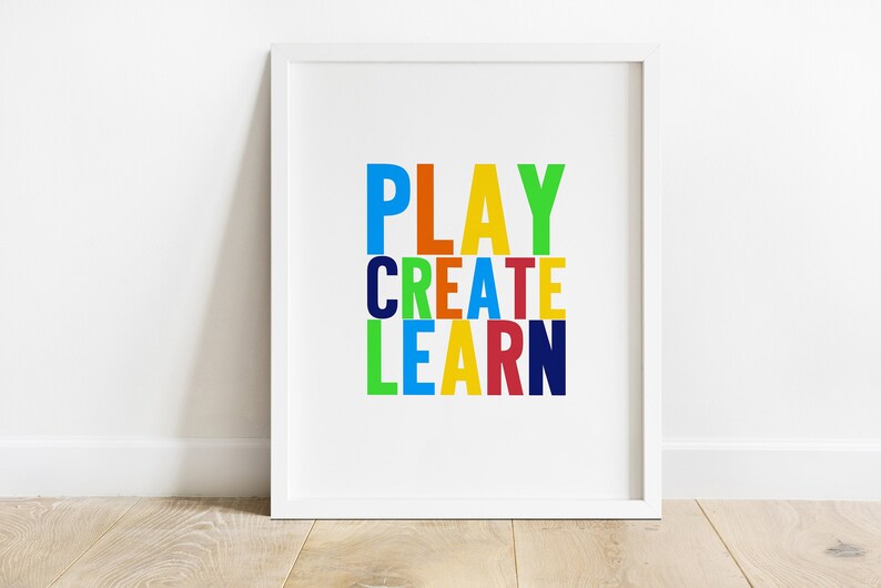 Play Create Learn Printable Playroom Printable Nursery - Etsy