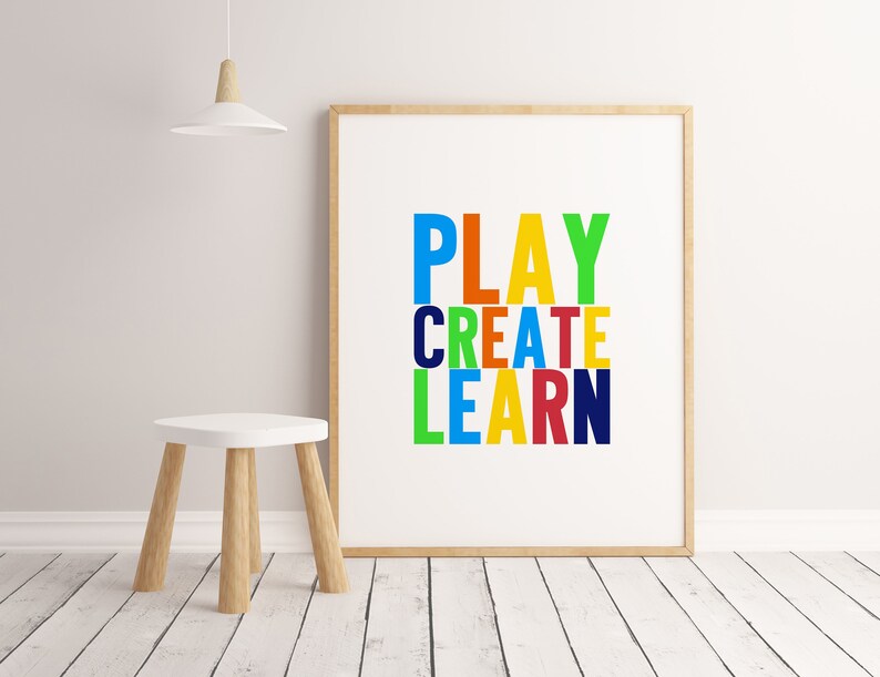 Play Create Learn Printable Playroom Printable Nursery - Etsy