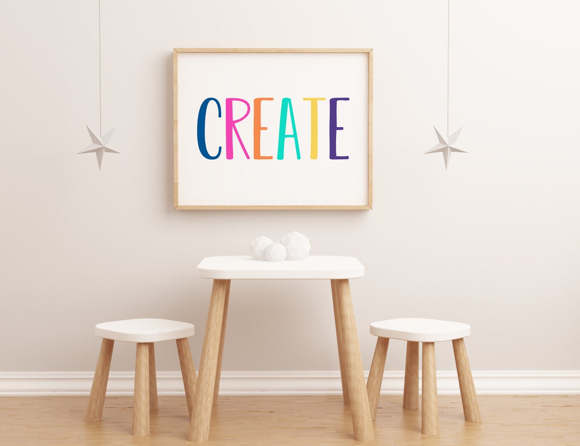 Create Print Create Poster Create Sign Playroom Printable - Etsy