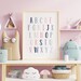 Alphabet Poster, ABC Wall Art, Alphabet Print, Nursery Decor, Kids Room ...