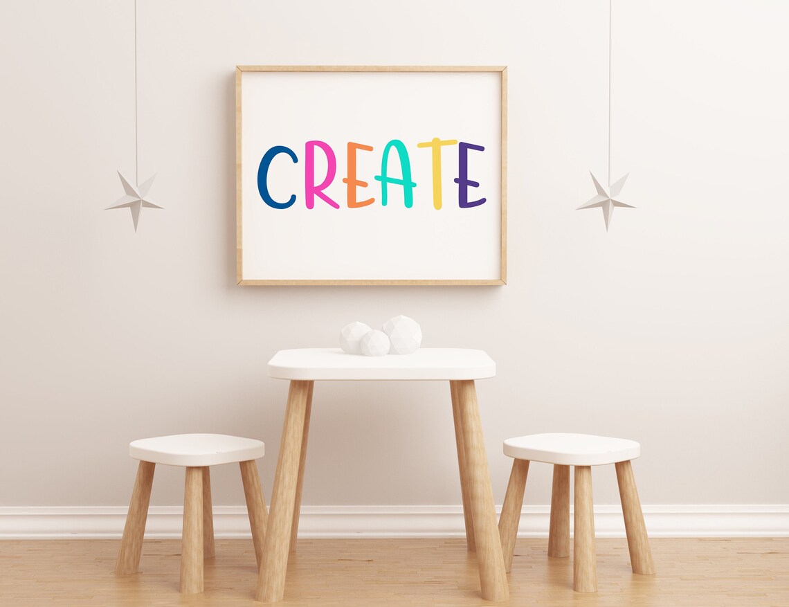 Create Print Create Poster Create Sign Playroom Printable - Etsy