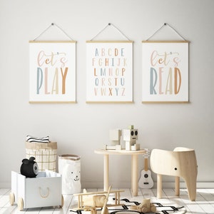 Alphabet Poster, ABC Wall Art, Alphabet Print, Nursery Decor, Kids Room ...