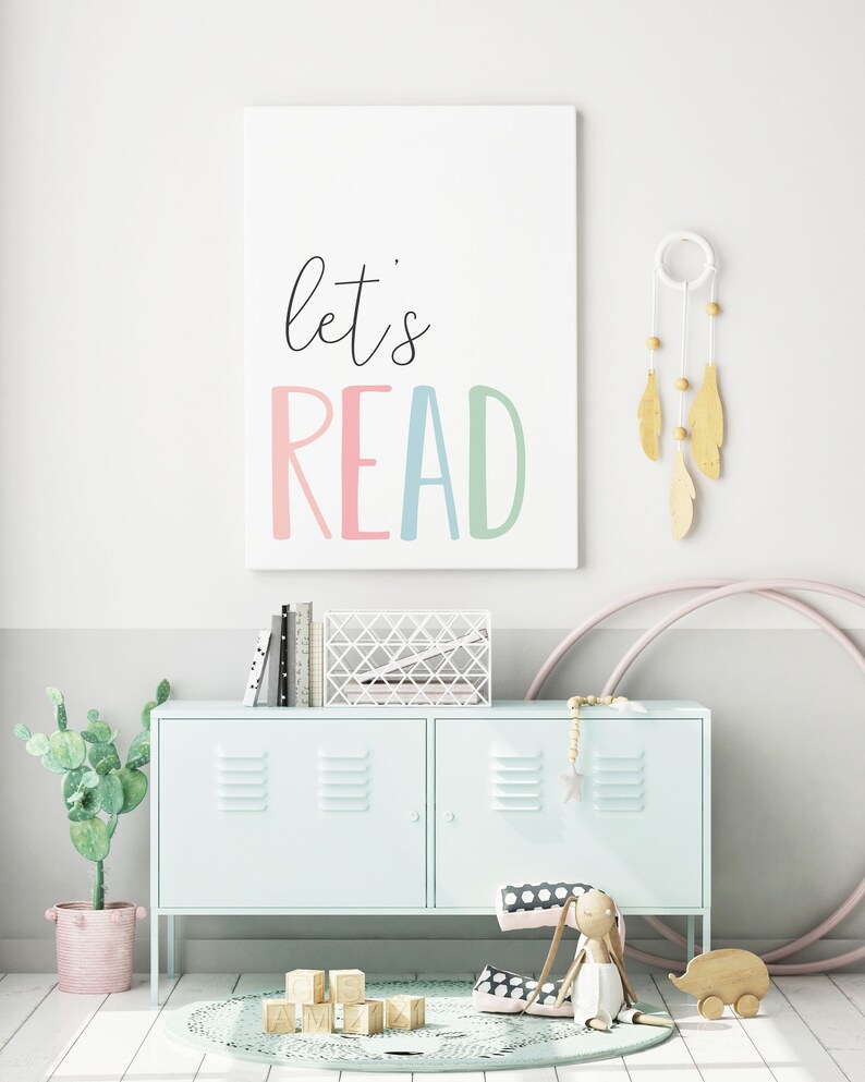 DIGITAL FILE Let's Read Print Let's Read Sign - Etsy
