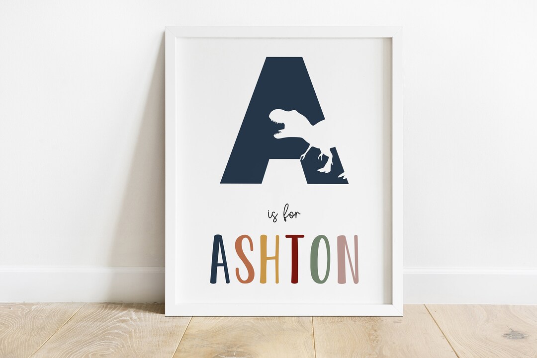DIGITAL FILE, Dinosaur Name Print, Dinosaur Name Sign for Room ...
