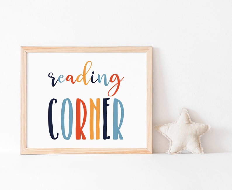 Reading Corner Printable Reading Corner Wall Art Reading - Etsy