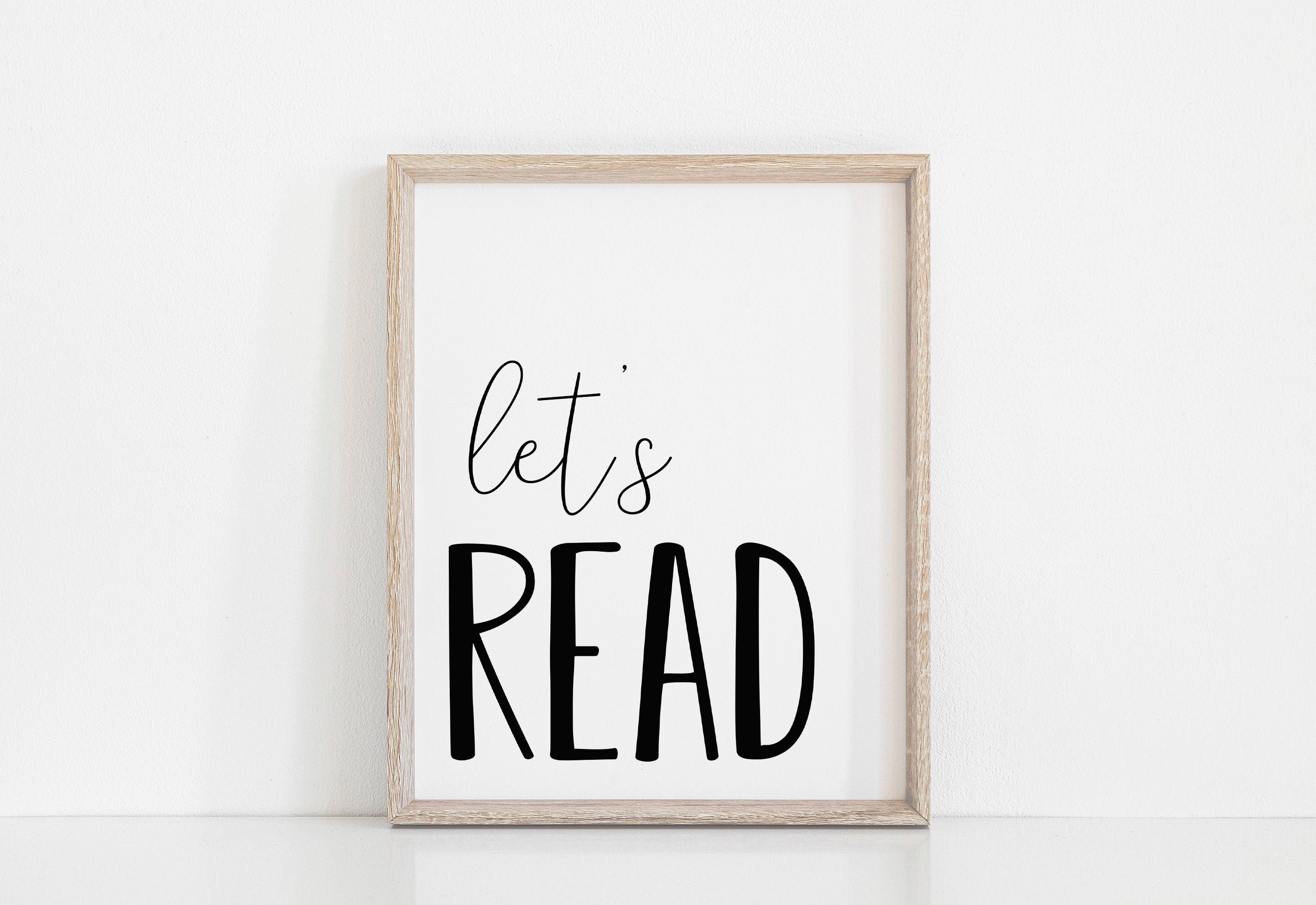 DIGITAL FILE Let's Read Print Let's Read Sign - Etsy Canada