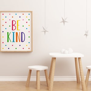 Be Kind Printable, Be Kind Wall Art, Nursery Print, Kids Room Art ...