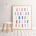 Alphabet Printable, Alphabet Poster, ABC Wall Art, Nursery Decor ...