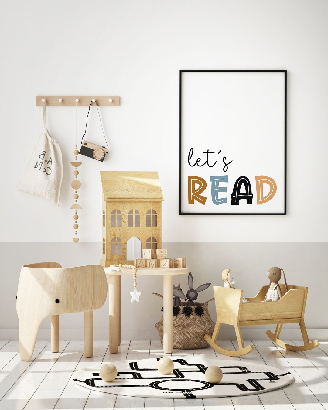 DIGITAL FILE, Let's Read Print, Let's Read Sign, Reading Corner Sign ...