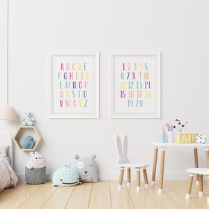 123 Poster, Number Poster, Number Wall Art, Kids Room Decor, Playroom ...