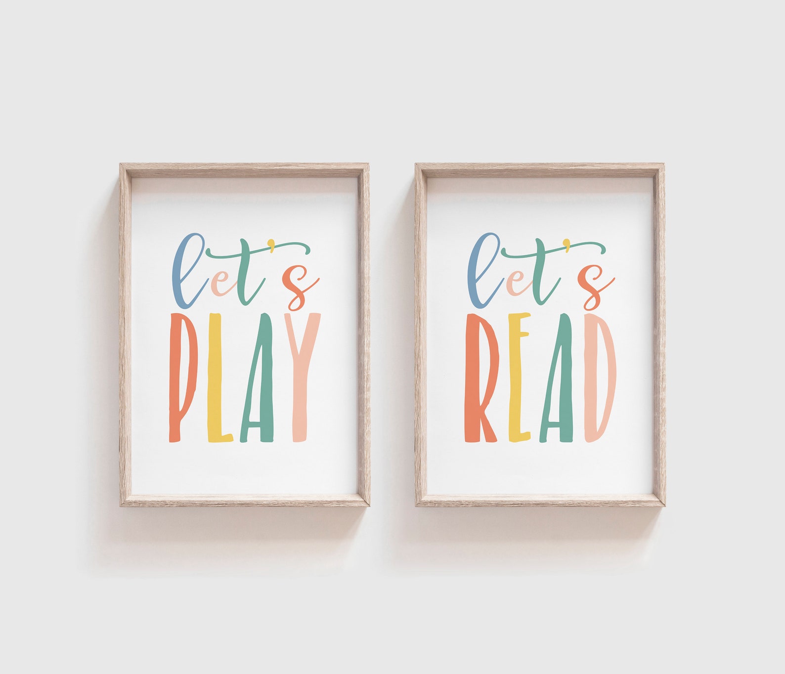 Let's Read Print Reading Print for Children Playroom - Etsy