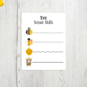 DIGITAL FILES, Honey Bee Worksheets, B is for Bee, Scissor Skills ...