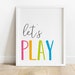 Let's Play Printable, Let's Play Sign, Playroom Printable, Playroom ...