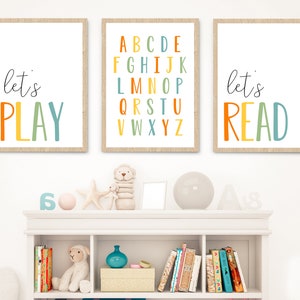 DIGITAL FILE, Alphabet Poster, Alphabet Print, Nursery Decor, Kids Room ...