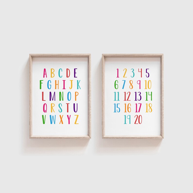 123 Poster Number Poster Number Wall Art Nursery Wall Art - Etsy