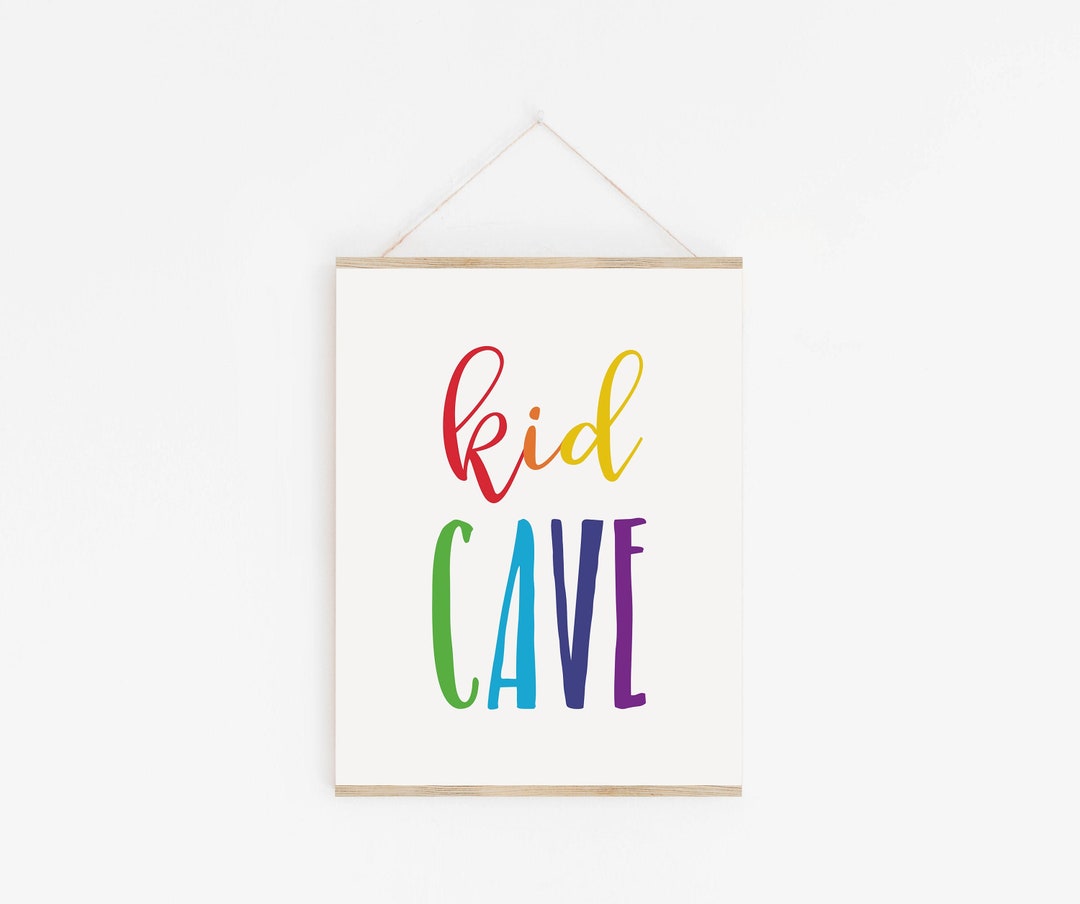 Kids Cave Sign, Kids Cave Print, Kids Room Decor, Kids Wall Art ...