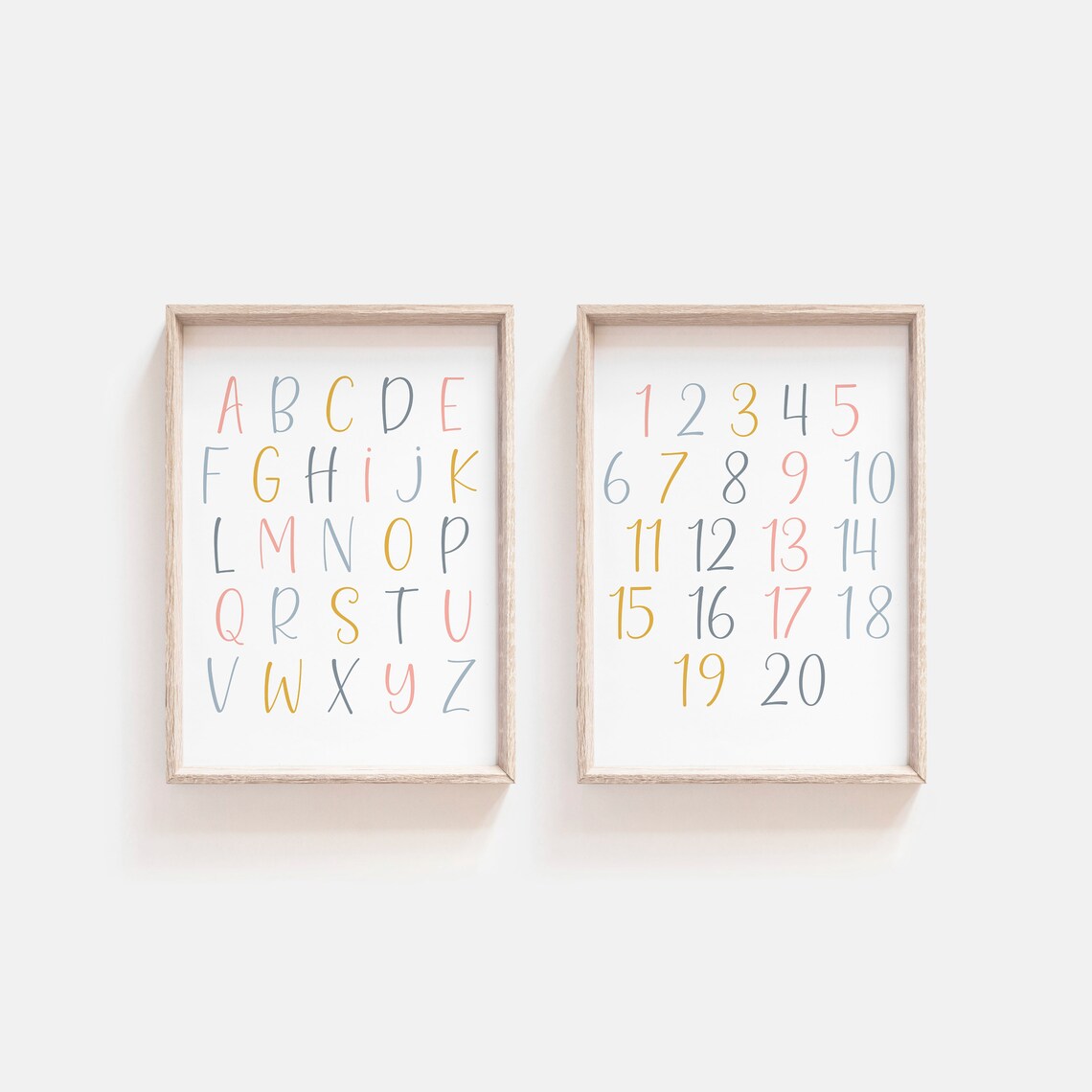Alphabet Poster ABC Wall Art Alphabet Print Nursery Decor - Etsy