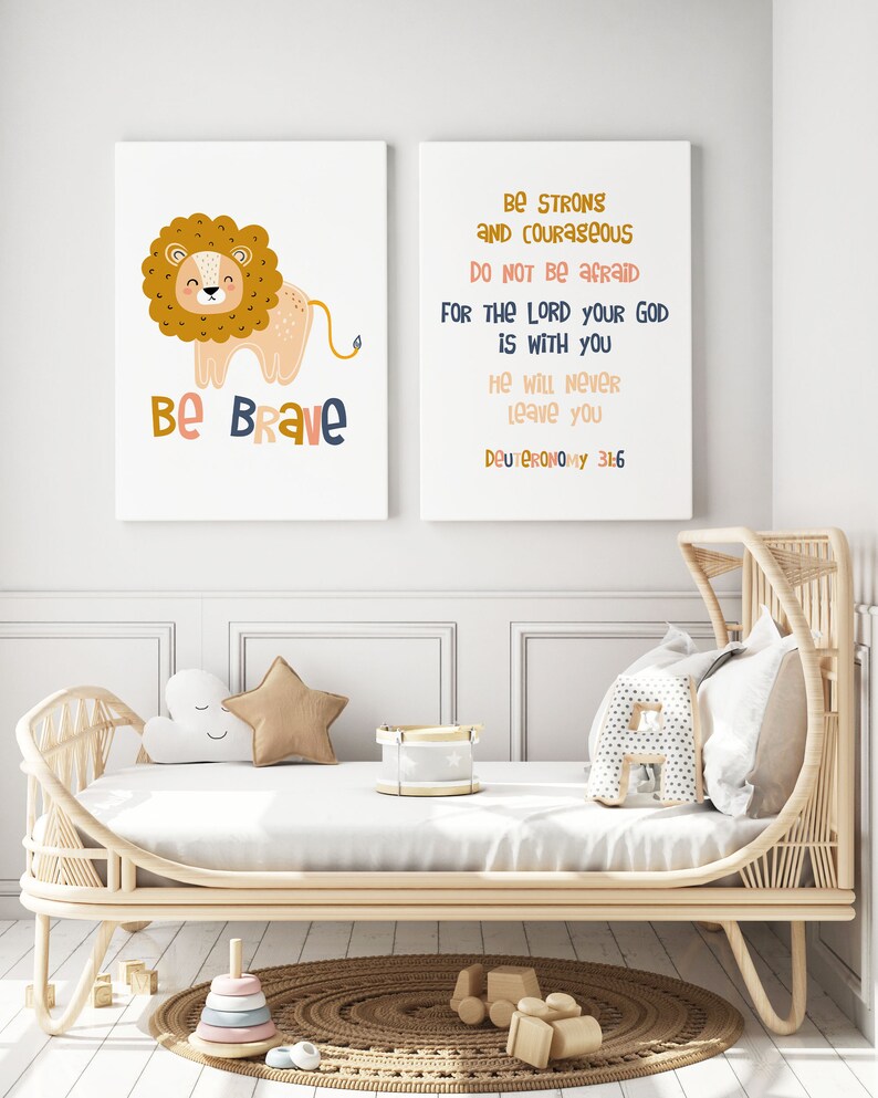 DIGITAL FILES Be Brave Print Be Strong and Courageous Print - Etsy