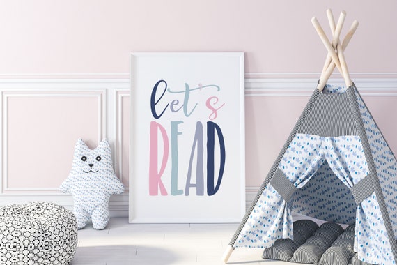 Let's Read Printable Reading Sign Classroom Printable | Etsy