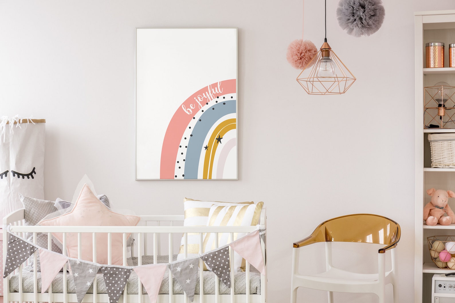 Be Joyful Printable Rainbow Printable Rainbow Wall Art Kids - Etsy