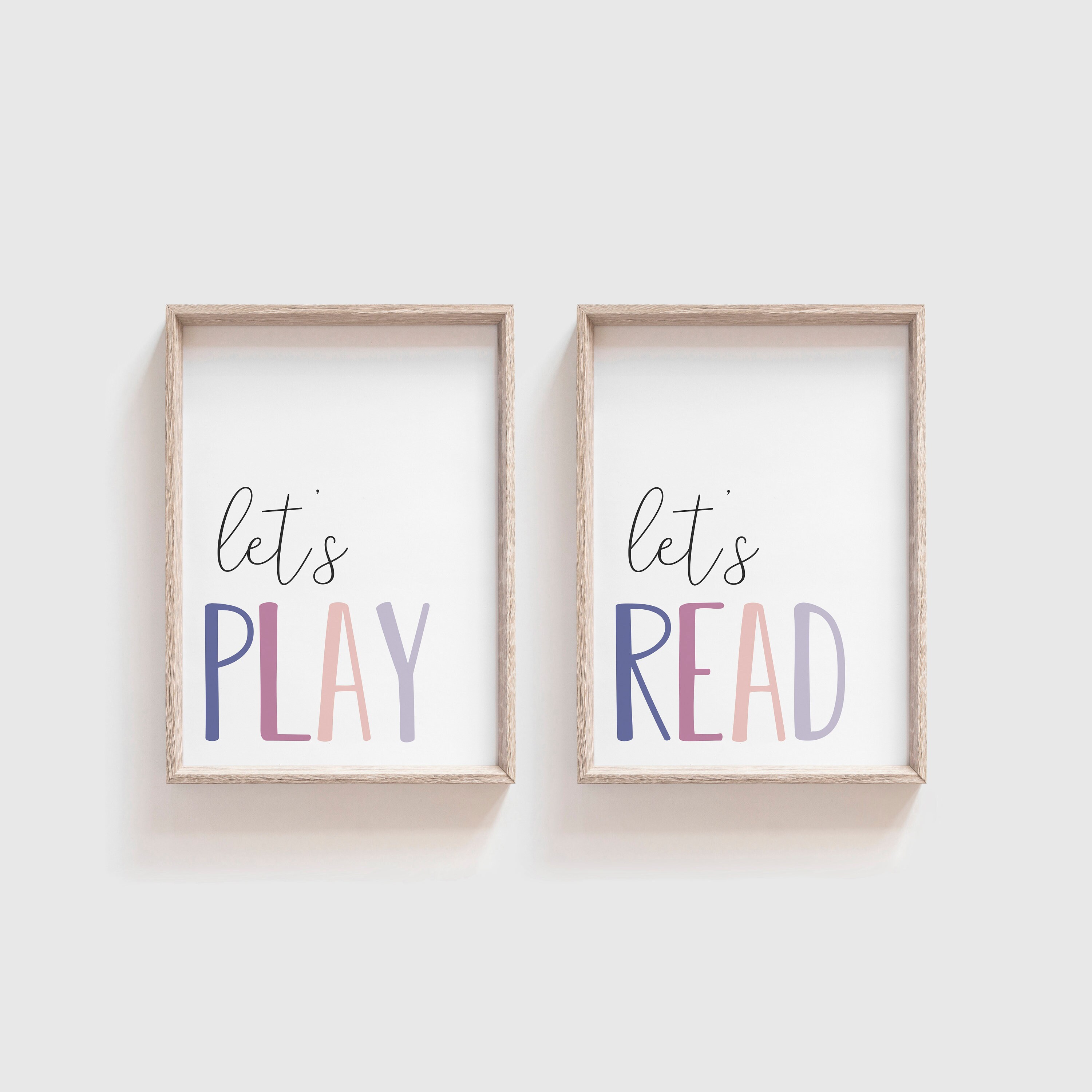 Set of 3 Playroom Printables Kids Room Decor Let's Play | Etsy