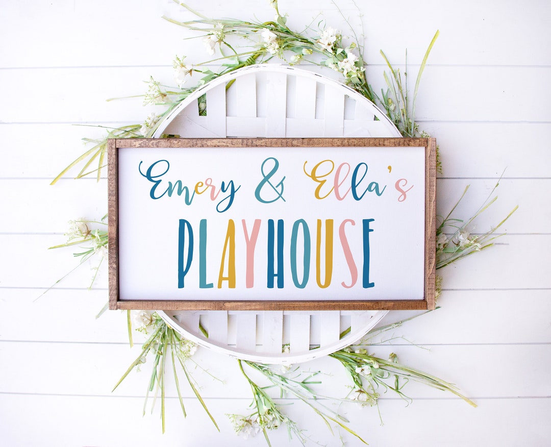 DIGITAL FILE, Playhouse Sign, Personalized Playroom Print, Playroom ...