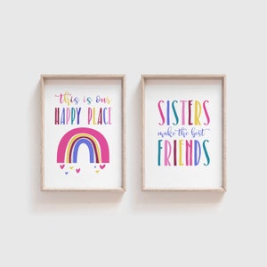 This is Our Happy Place, Rainbow Printable, Girls Room Decor, Playroom ...