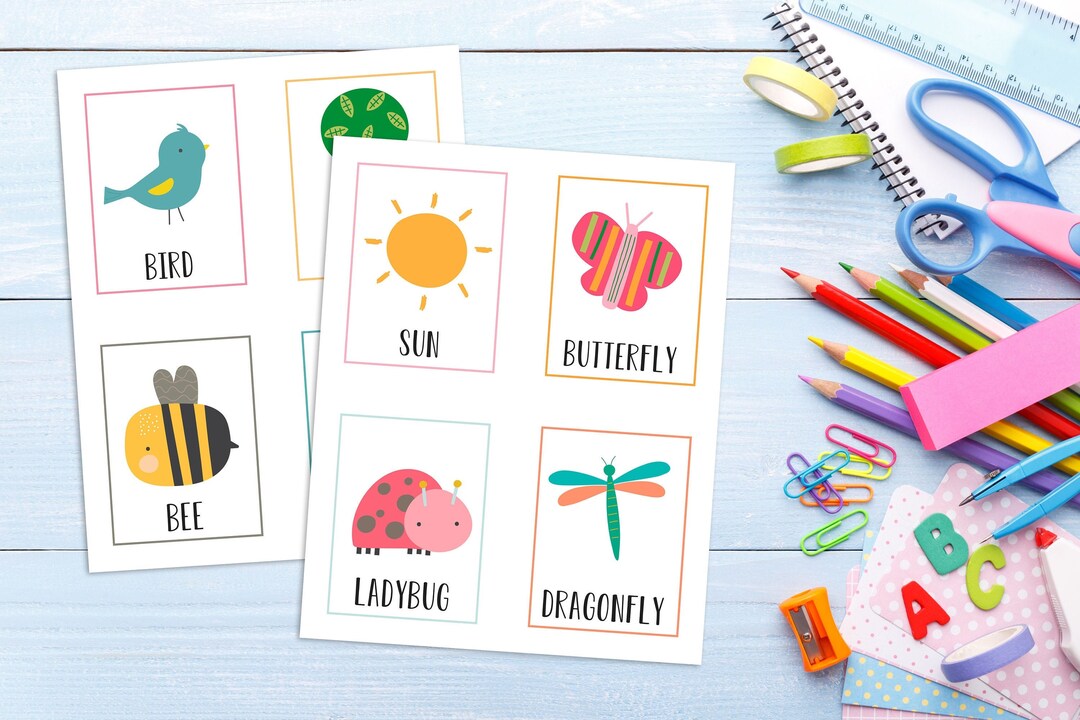 Printable Flash Cards, Spring Flash Cards, Garden Flash Cards, Flash ...