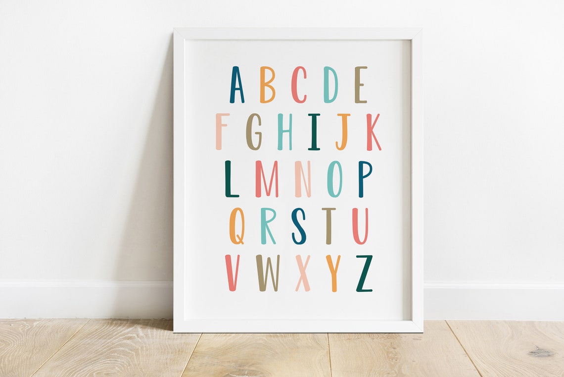 Set of 2 Prints Download Alphabet Print ABC Poster 123 | Etsy