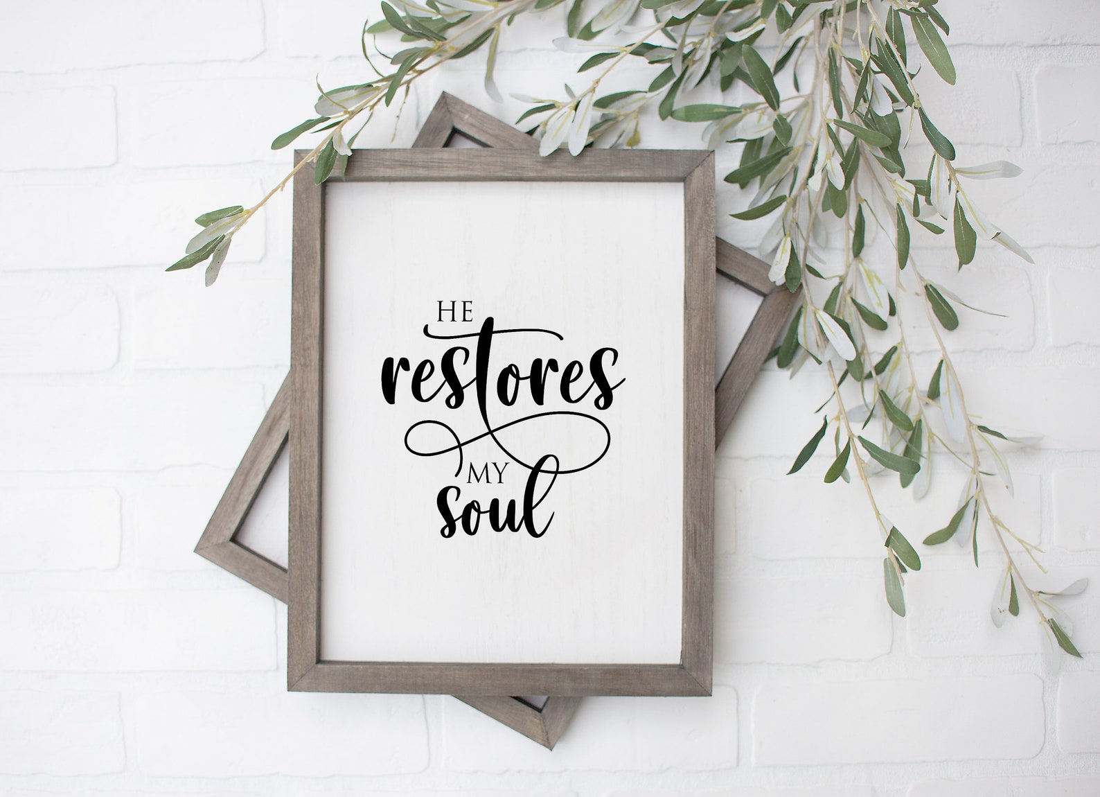 Psalm 23:3 Print He Restores My Soul Print Psalm 23 Print | Etsy
