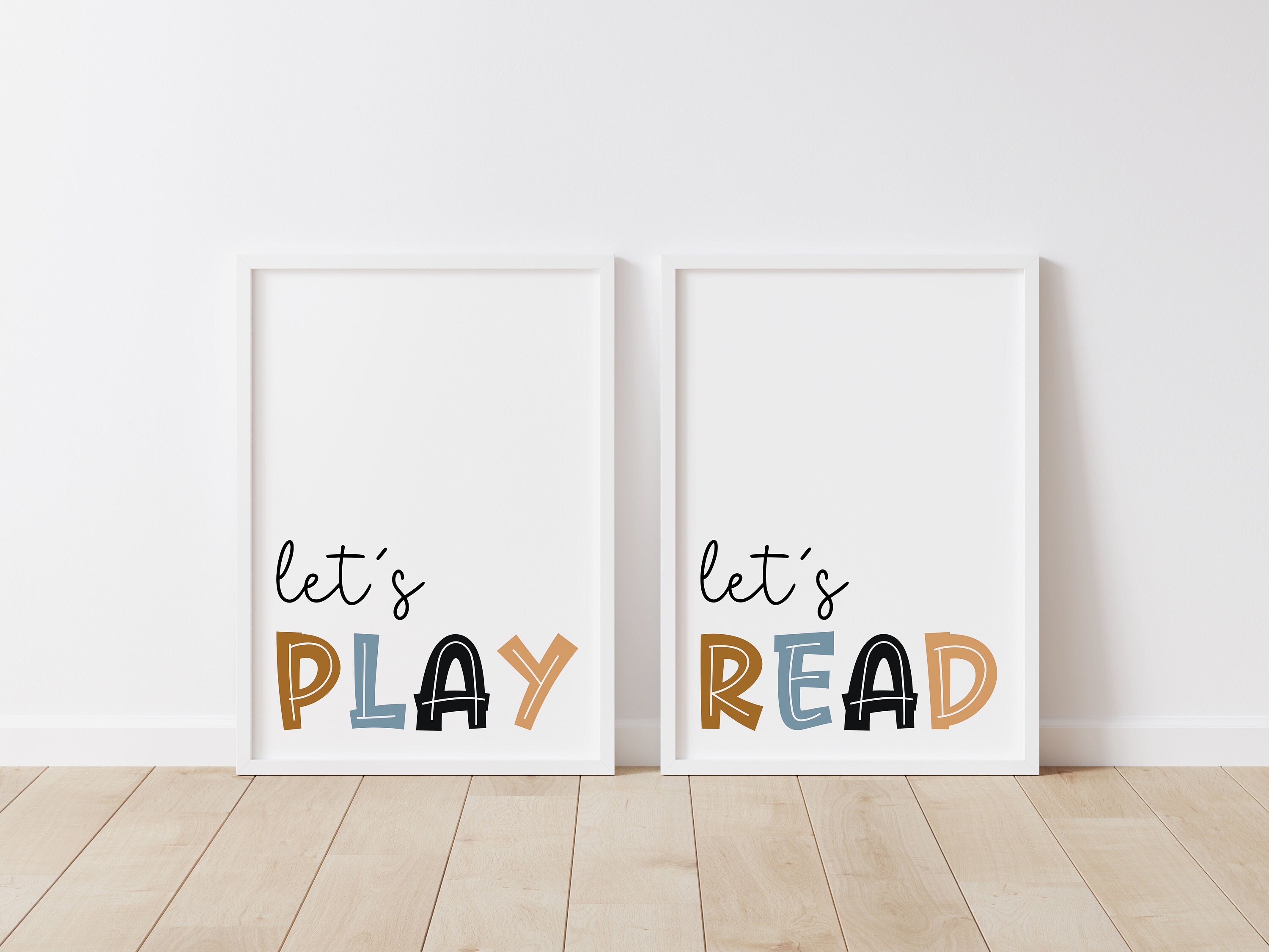 DIGITAL FILES Set of 2 Prints Let's Play Let's | Etsy