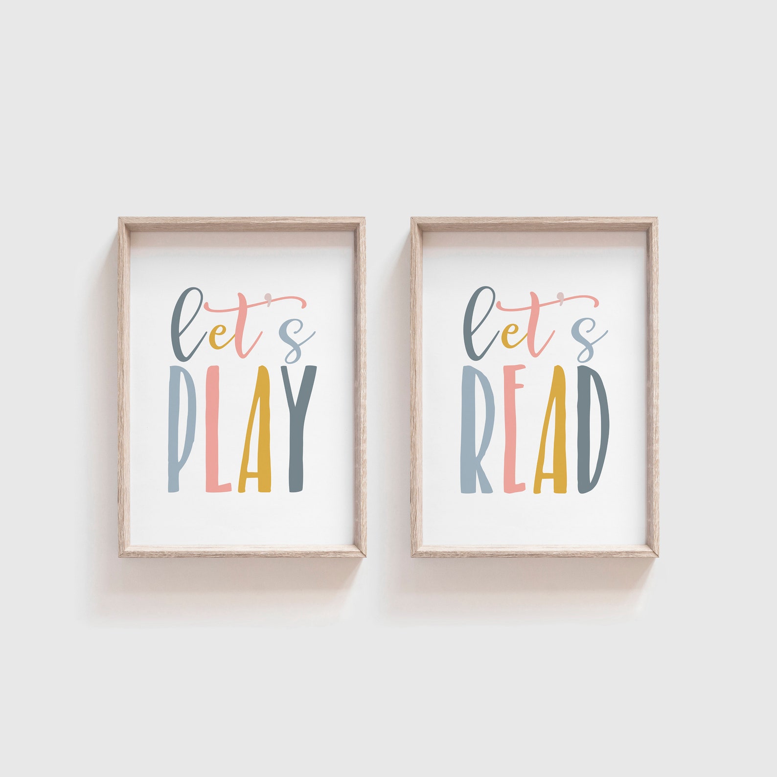 Let's Read Printable Reading Print for Children Playroom - Etsy